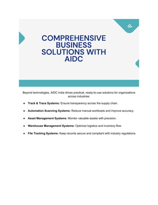 Warehouse Management System (WMS) Solutions | AIDC India | PDF