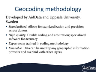 Aid data Geocoding Presentation - Open Data for Development Camp | PPT