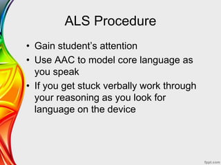 Aided language stimulation | PPTX