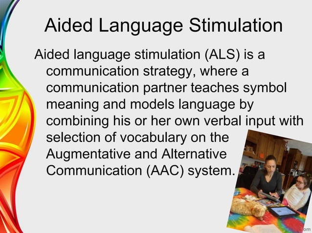 Aided language stimulation | PPT Aided language stimulation | PPT