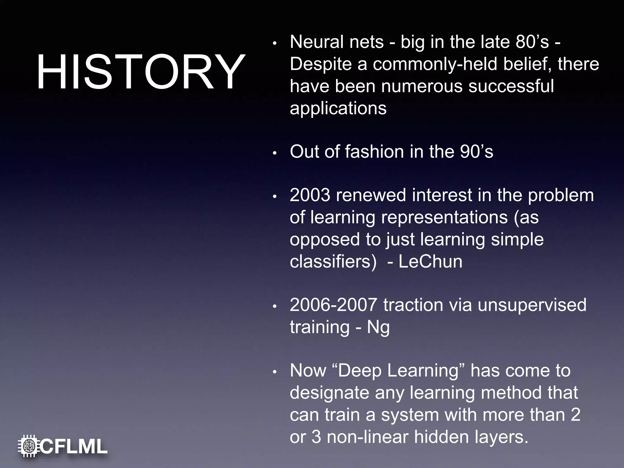 AI Deep Learning - CF Machine Learning | PPTX | Artificial Intelligence | Technology & Computing