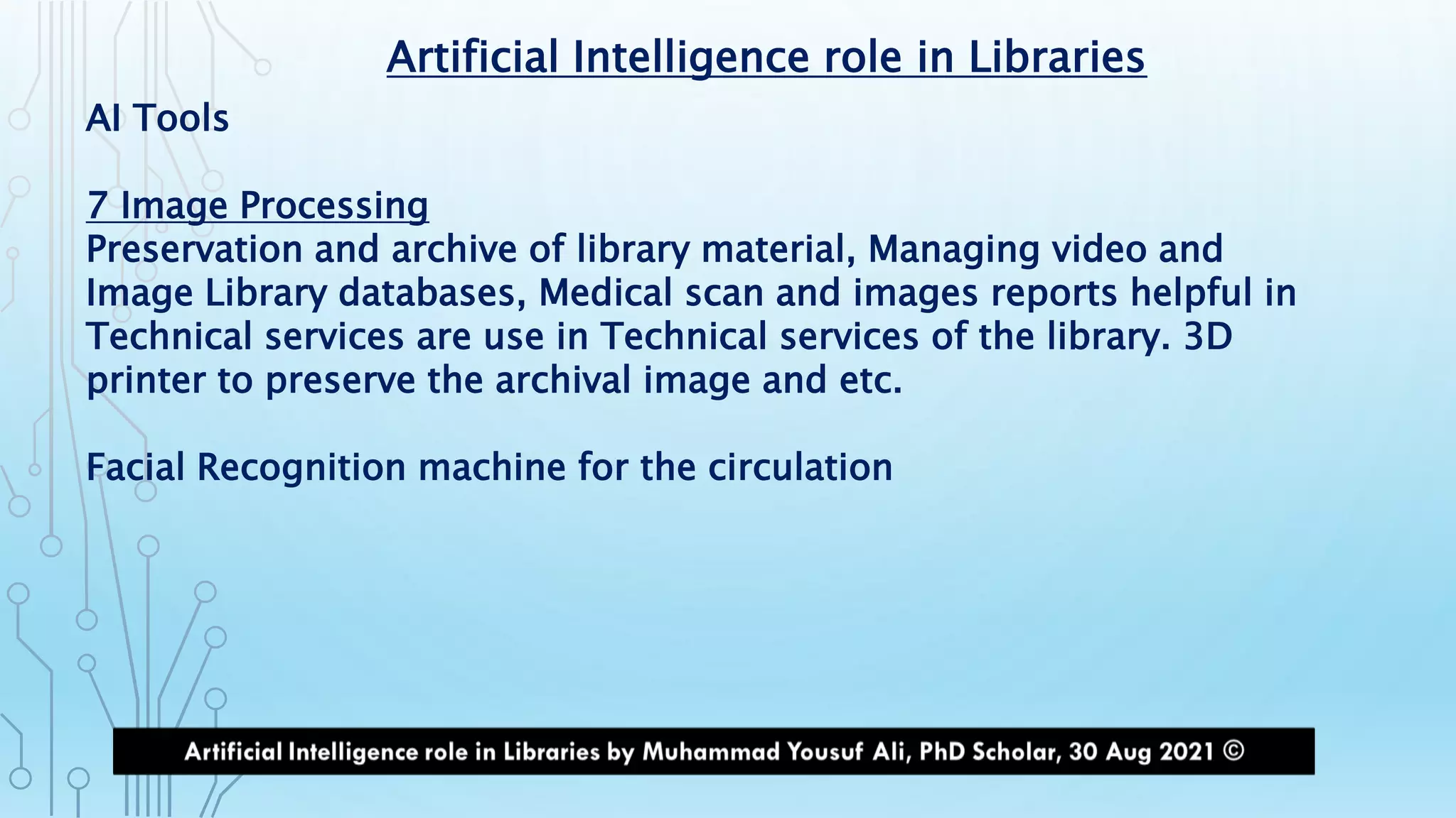 Artificial Intelligence role in Libraries | PPTX