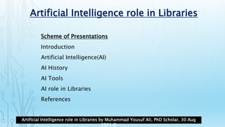 Artificial Intelligence role in Libraries | PPTX