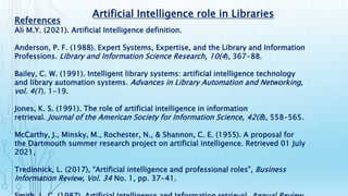 Artificial Intelligence role in Libraries | PPTX