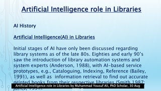 Artificial Intelligence role in Libraries | PPTX