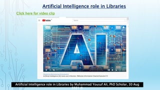 Artificial Intelligence role in Libraries | PPTX