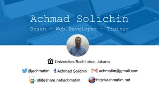 Materi Seminar: Artificial Intelligence dengan PHP | PPT
