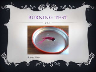 Identification of textile fibers | PPTX