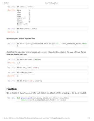Time Series Analysis Sample Code | PDF