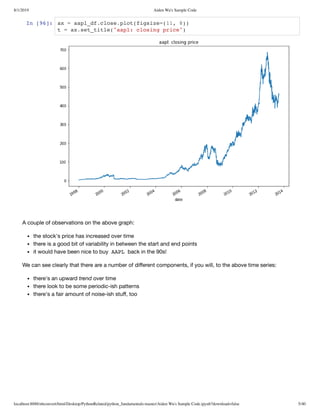 Time Series Analysis Sample Code | PDF