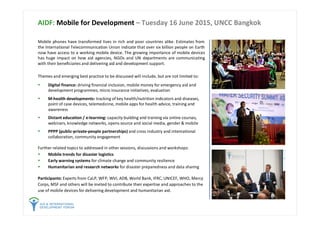 AIDF Aid & Response Summit: Asia 2015 - speaker brochure | PPT