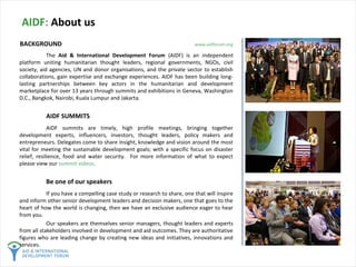 Aidf food security 2015 speaker brochure | PPT