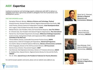 Aidf food security 2015 speaker brochure | PPT