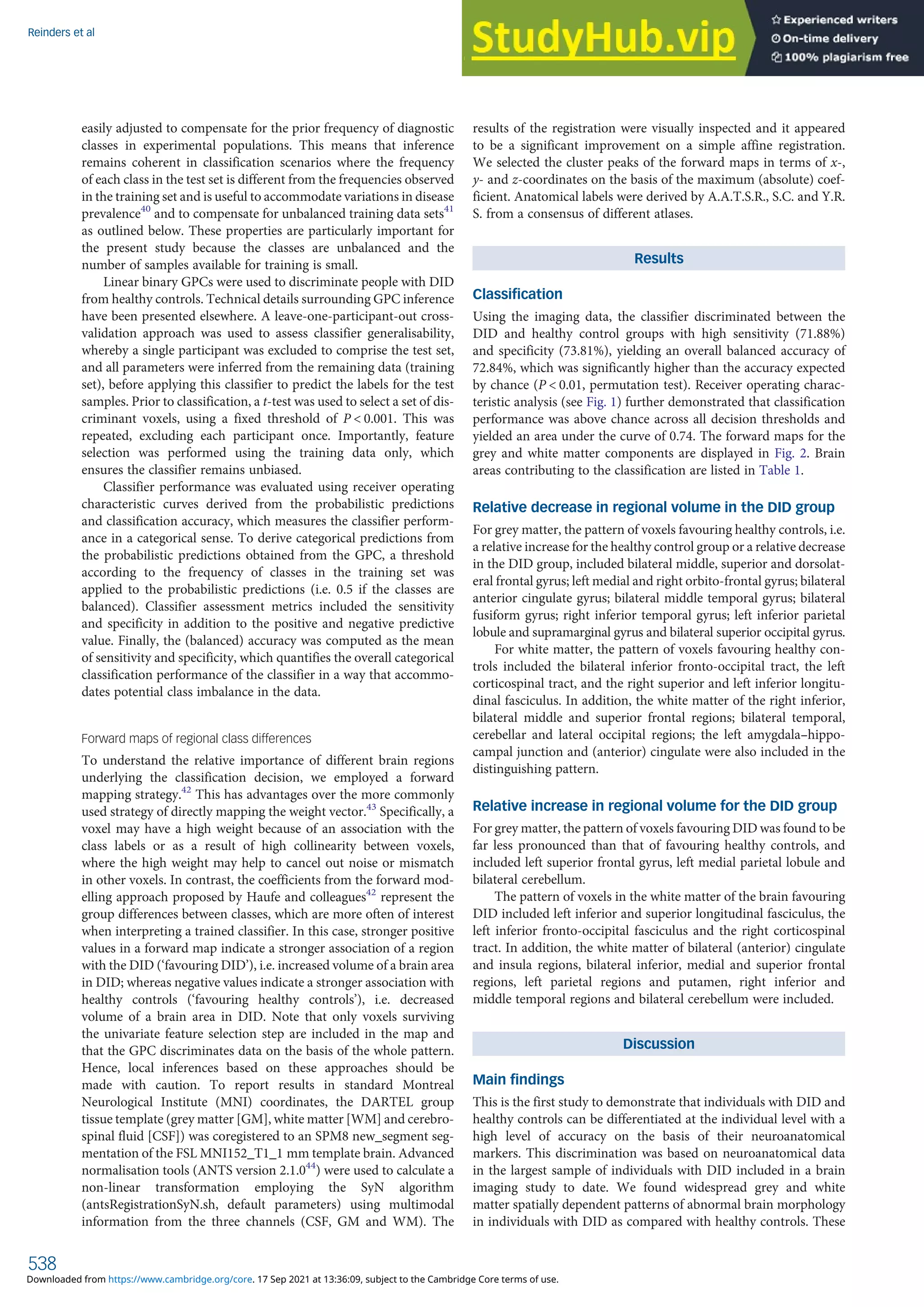 Aiding The Diagnosis Of Dissociative Identity Disorder Pattern ...