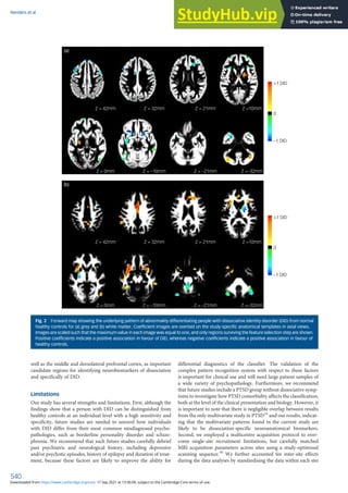 Aiding The Diagnosis Of Dissociative Identity Disorder Pattern Recognition Study Of Brain ...