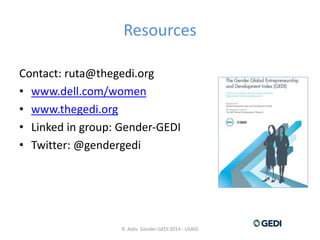 The 2014 Gender-GEDI Results | PPTX