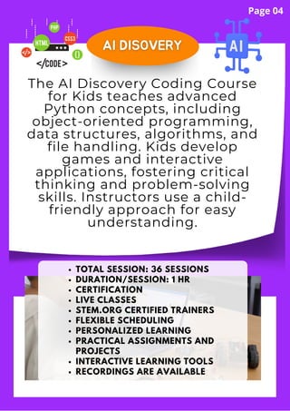 AI Discovery: Advanced Python Coding for Kids | PDF