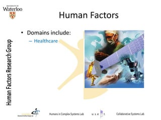 Human Factors Research Group at the University of Waterloo | PPT