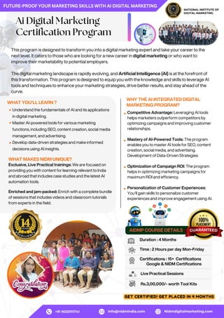 Ai Integrated Digital Marketing Executive Course | PDF