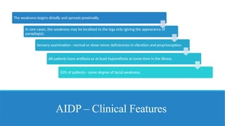 AIDP (acute inflammatory demyelinating paraplegia | PPTX