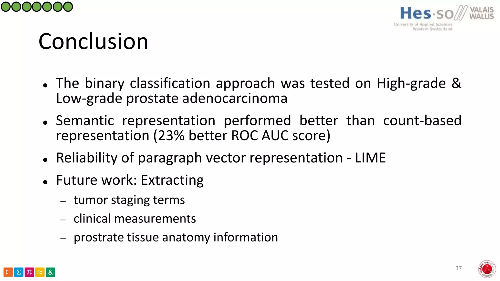 Classification of prostate cancer pathology reports using natural ...