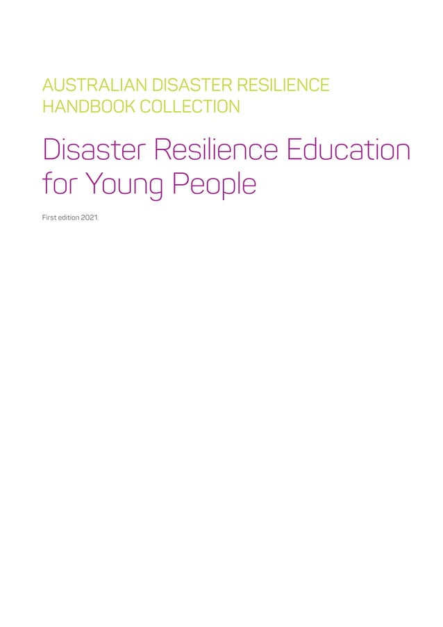 Disaster Resilience Education for Young People Handbook | PDF