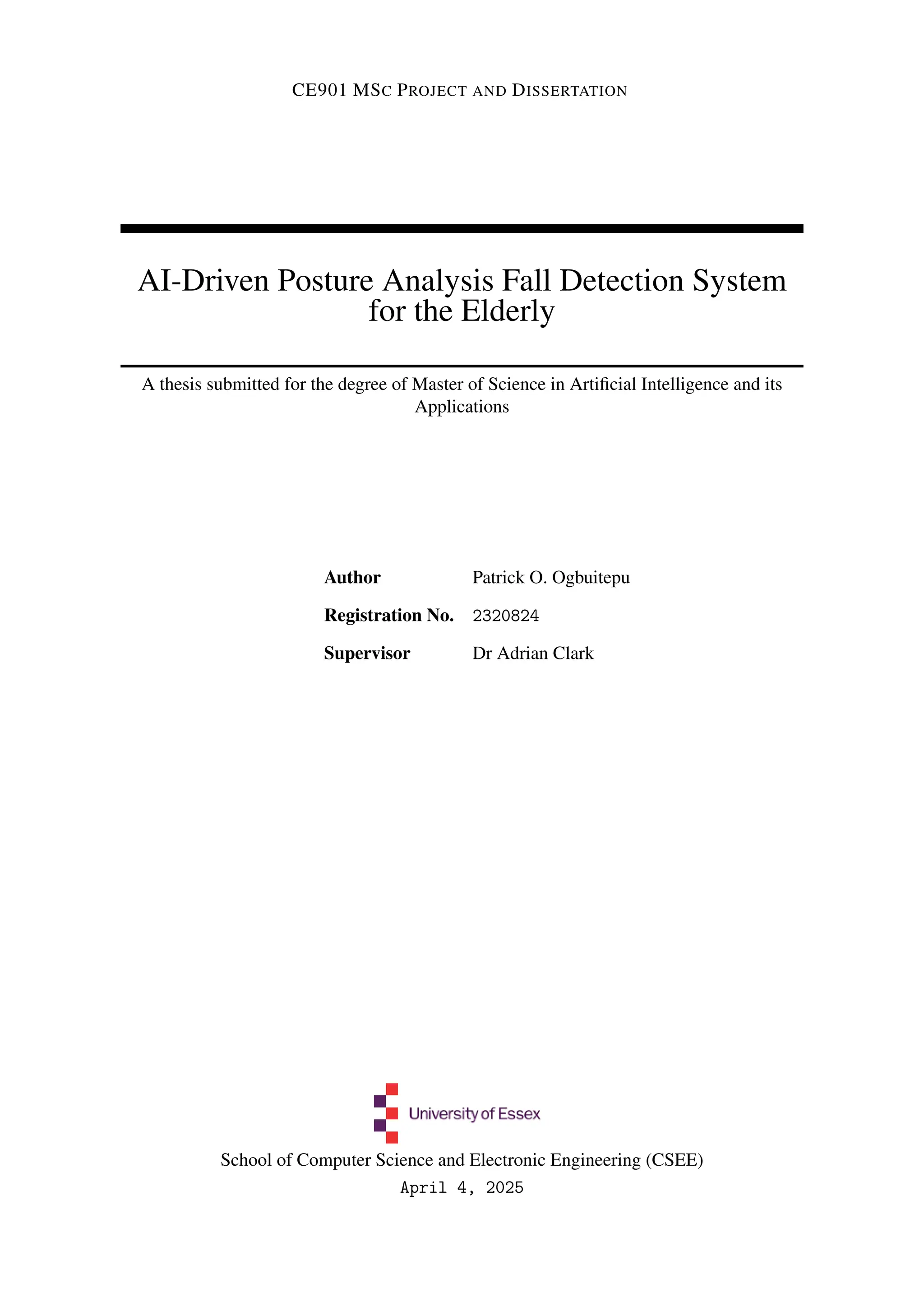 AI Driven Posture Analysis Fall Detection System for the Elderly.pdf