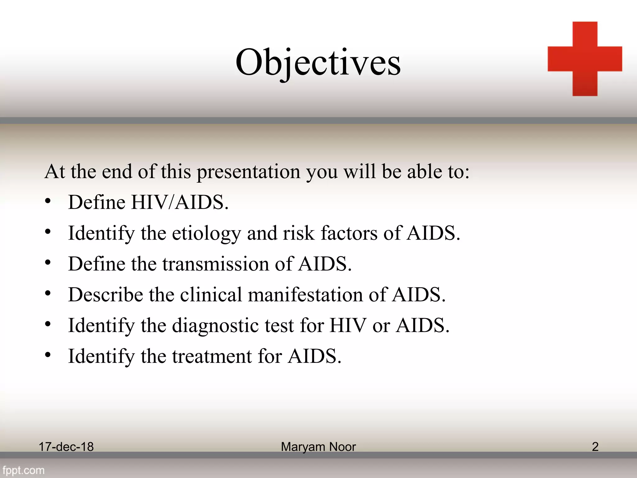 Aids | PPT | Infectious Diseases | Diseases and Conditions
