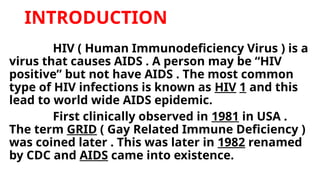 power point presentation on AIDS/HIV. causes | PPTX
