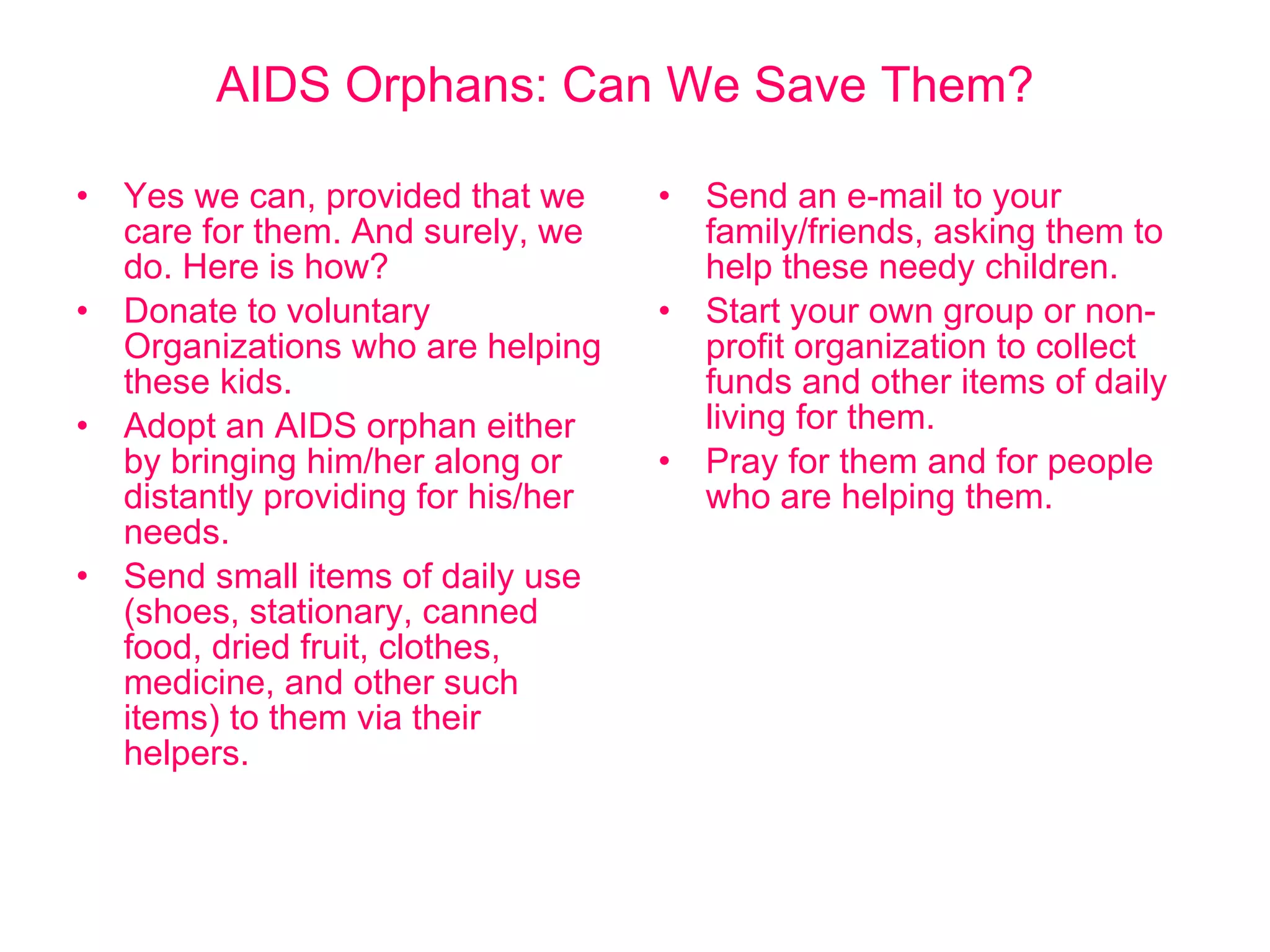 Aids Orphans Rising | PPT