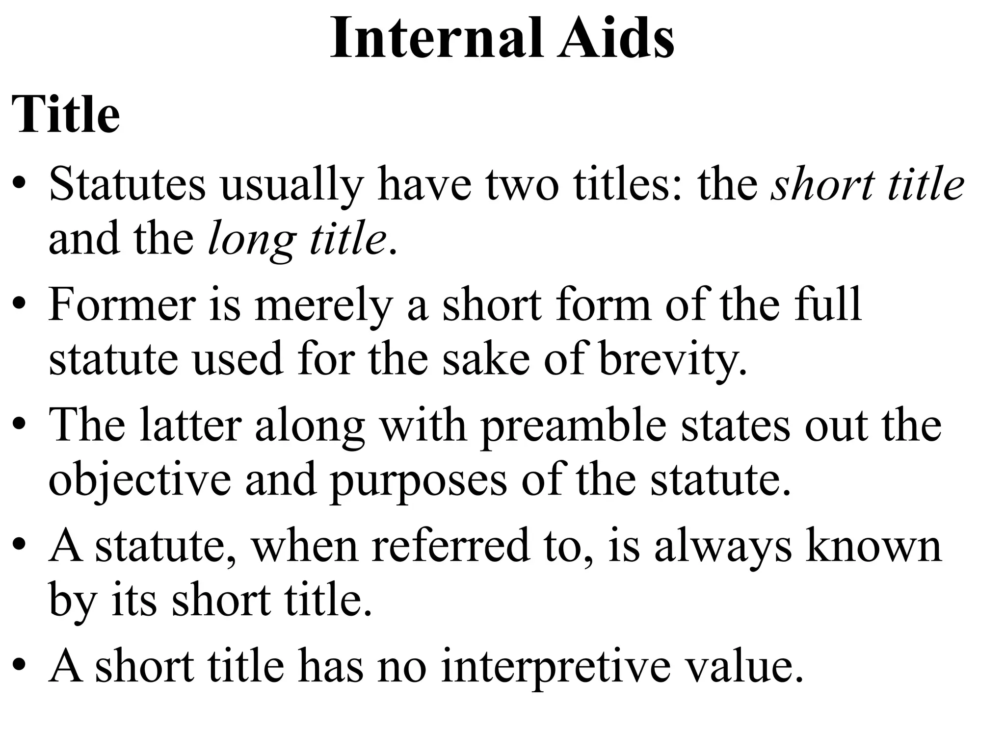 Aids-to-interpretation interpretation of statutes | PPTX