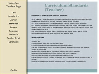 Aids: Then and Now Webquest | PPT