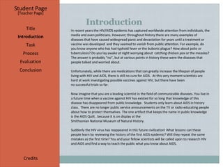 Aids: Then and Now Webquest | PPT