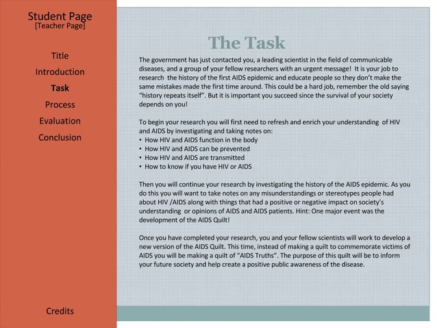 Aids: Then and Now Webquest | PPT