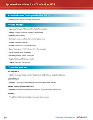 PhRMA Report 2012: Medicines in Development for HIV/AIDS | PDF