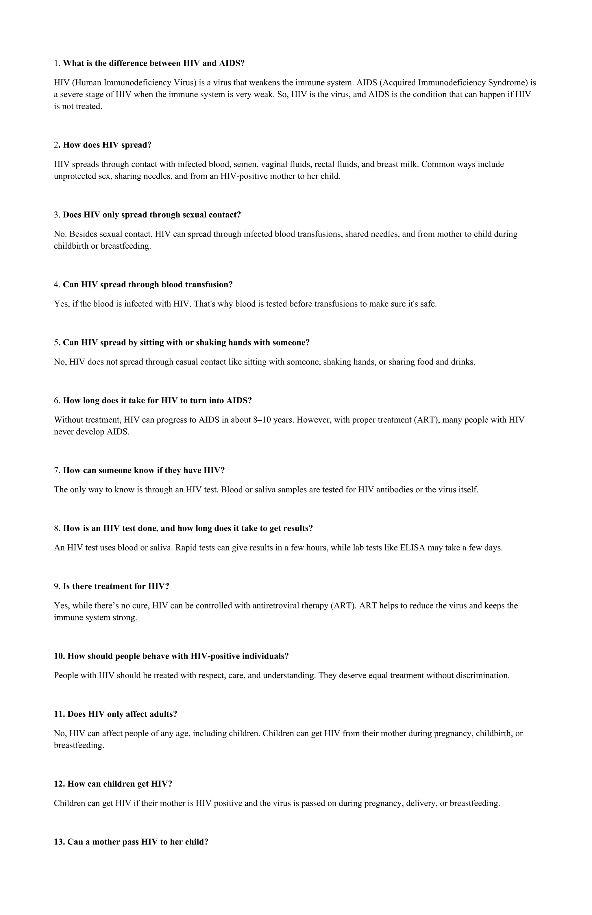 aids and hiv questions essential 50 question about aids hiv.docx