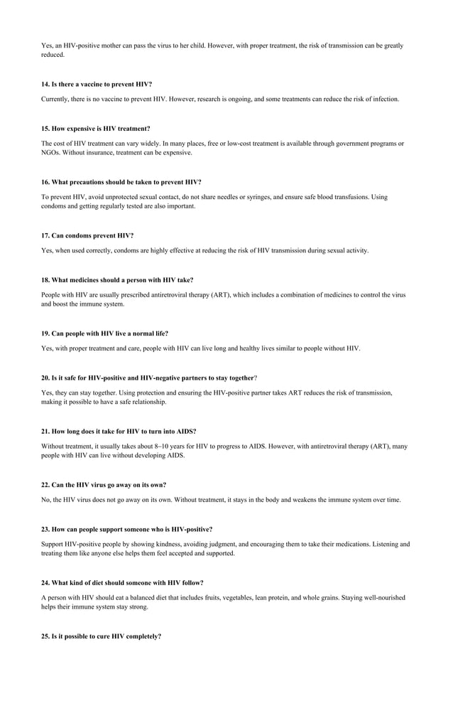 aids and hiv questions essential 50 question about aids hiv.docx ...