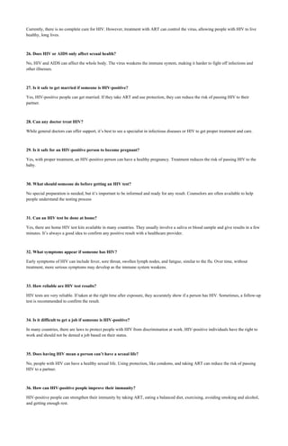 aids and hiv questions essential 50 question about aids hiv.docx