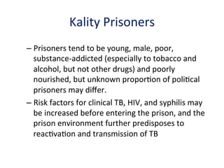 ADDIS-VP: Screening of TB, HIV and Syphilis in an Ethiopian Prison ...