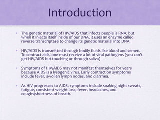 HIV/AIDS Presentation | PPT