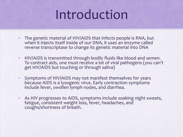HIV/AIDS Presentation | PPT