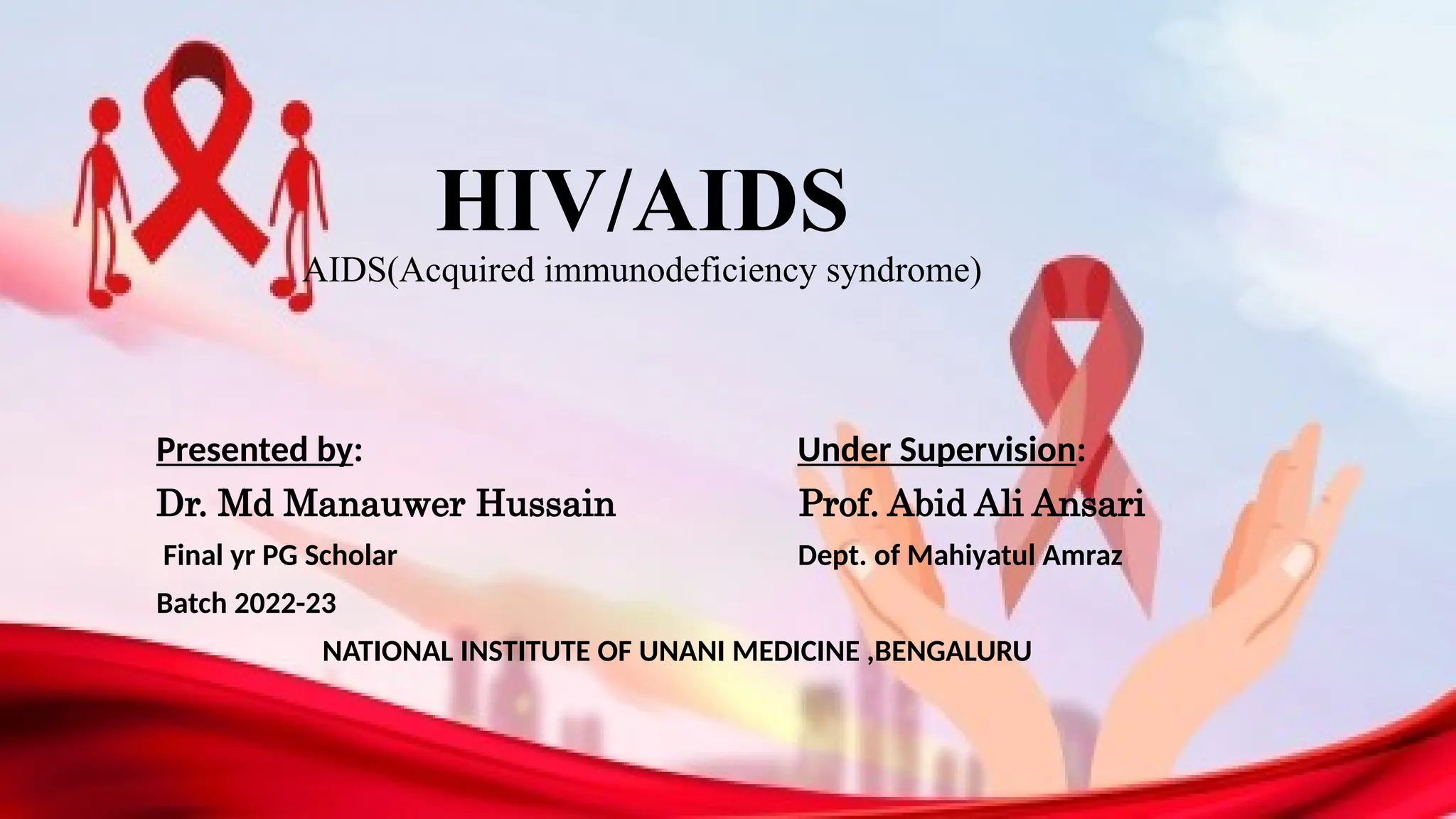 slideshare on HIV/AIDS.Acquired immunodeficiency syndrome | PPTX