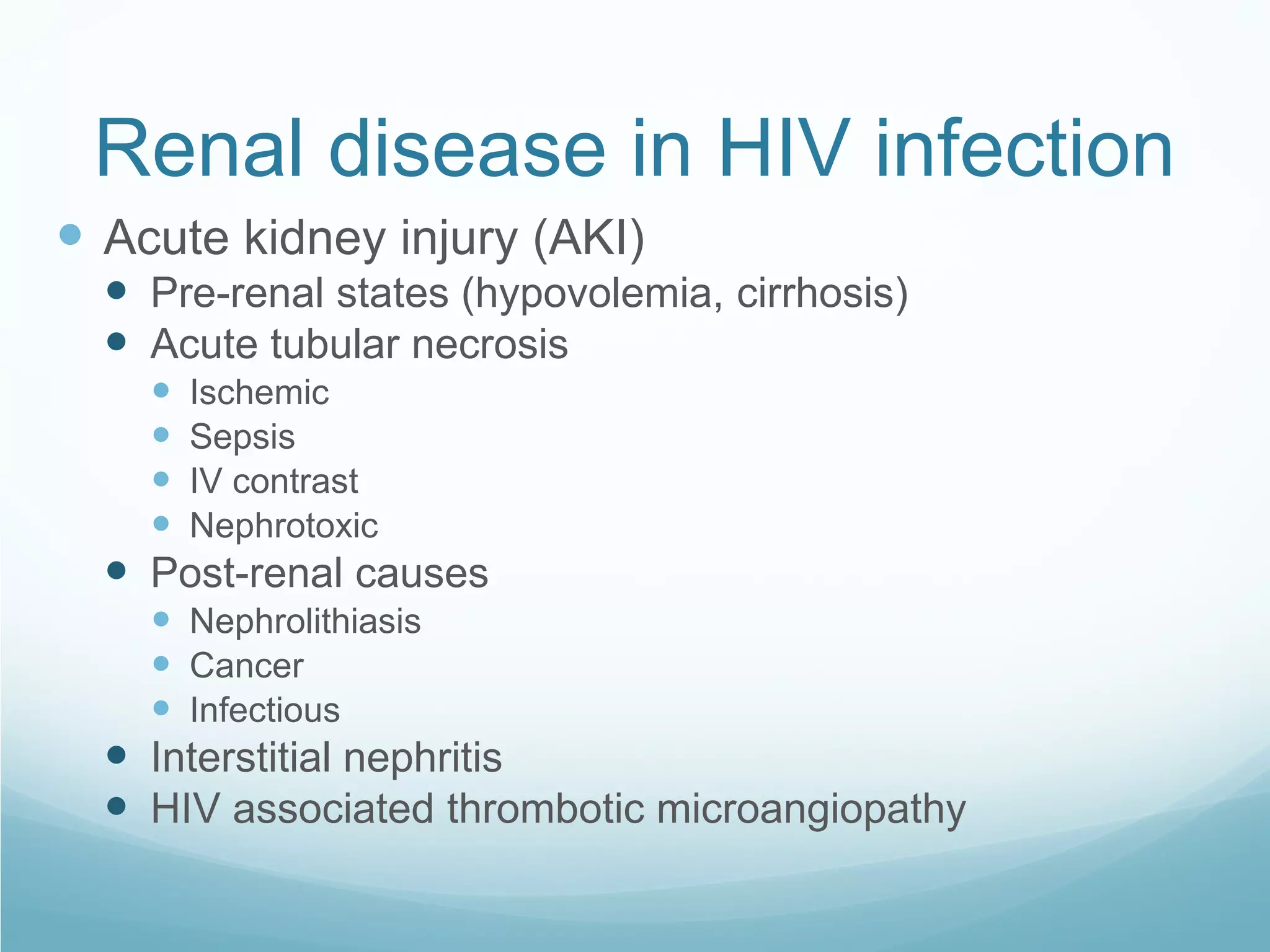 Renal Disease in HIV/AIDS | PDF