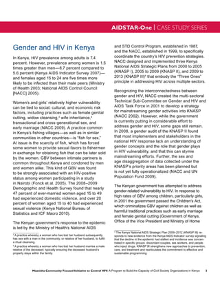 AIDSTAR-One Case Study: Addressing HIV and Gender from the Ground Up in Kenya | PDF