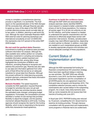 AIDSTAR-One Case Study: Rwanda's Mixed Epidemics | PDF