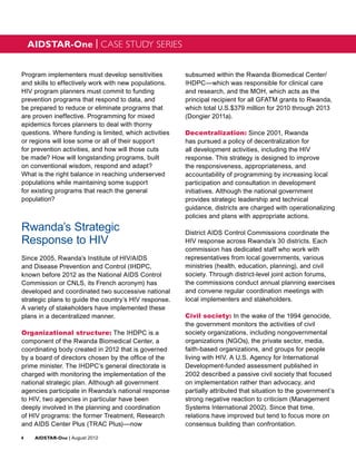AIDSTAR-One Case Study: Rwanda's Mixed Epidemics | PDF | Infectious Diseases | Diseases and ...