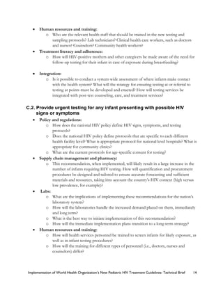 AIDSTAR-One Implementation of WHO's 2008 Pediatric HIV Treatment ...