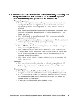AIDSTAR-One Implementation of WHO's 2008 Pediatric HIV Treatment ...