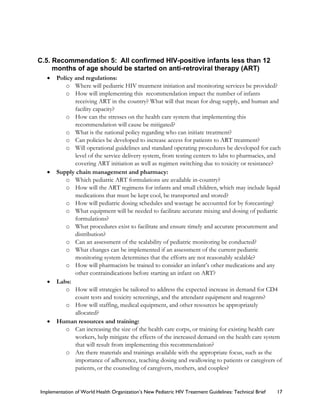 AIDSTAR-One Implementation of WHO's 2008 Pediatric HIV Treatment ...