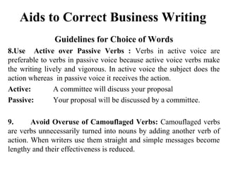 Aids to correct business writing 1 | PPT